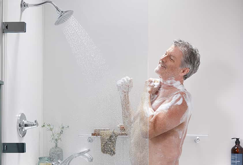 Shower Package | Gooseneck Shower Arm & Bath Screen | KOHLER Walk-In Bath